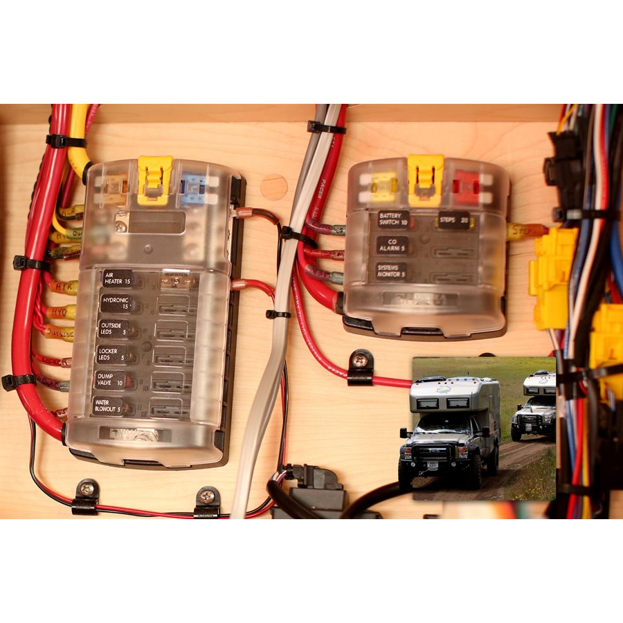 ST BLADE FUSE BLOCK - 6 CIRCUITS WITH COVER