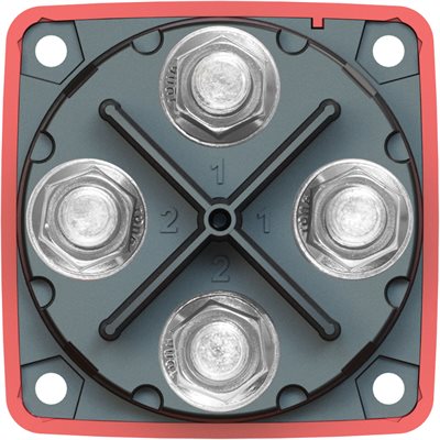M-SERIES MINI DUAL CIRCUIT PLUS BATTERY SWITCH - RED