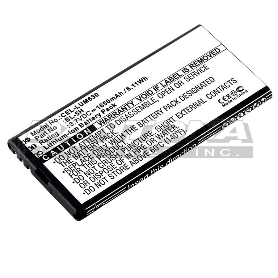 PILE CELL NOKIA BL-5H 3.7V 1650MAH LI-ION